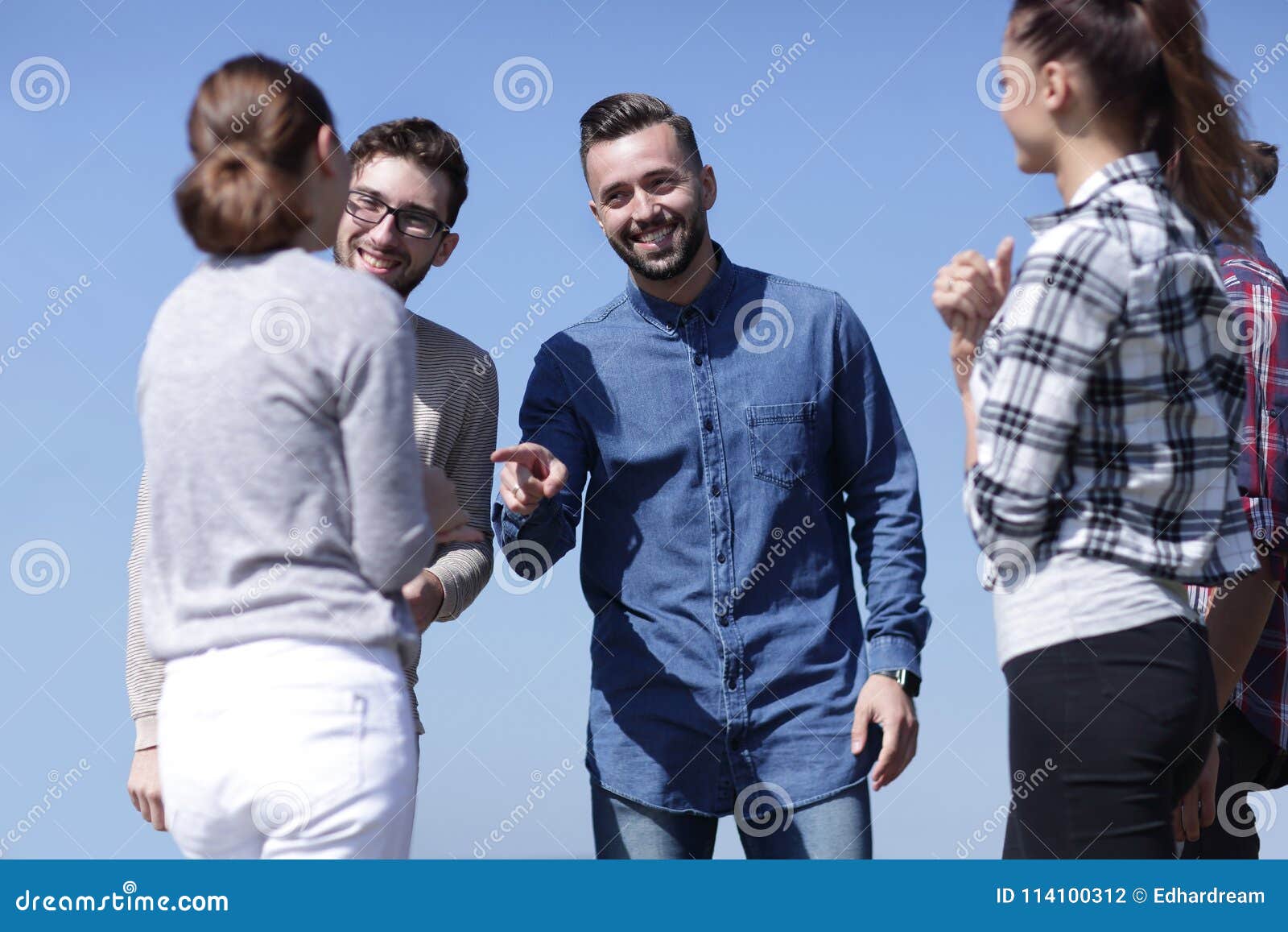 Group of Students Discussing Their Problems. Stock Photo - Image of ...