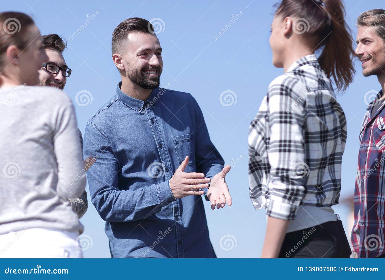 Group of Students Discussing Their Problems. Stock Photo - Image of ...