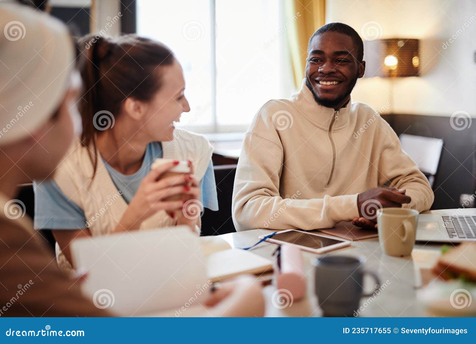 Students Working Together at the Table Stock Image - Image of youth ...