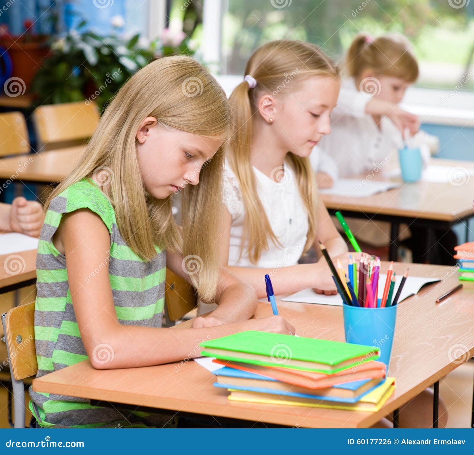 Group of Students during the Exam Stock Photo - Image of indoor, little ...