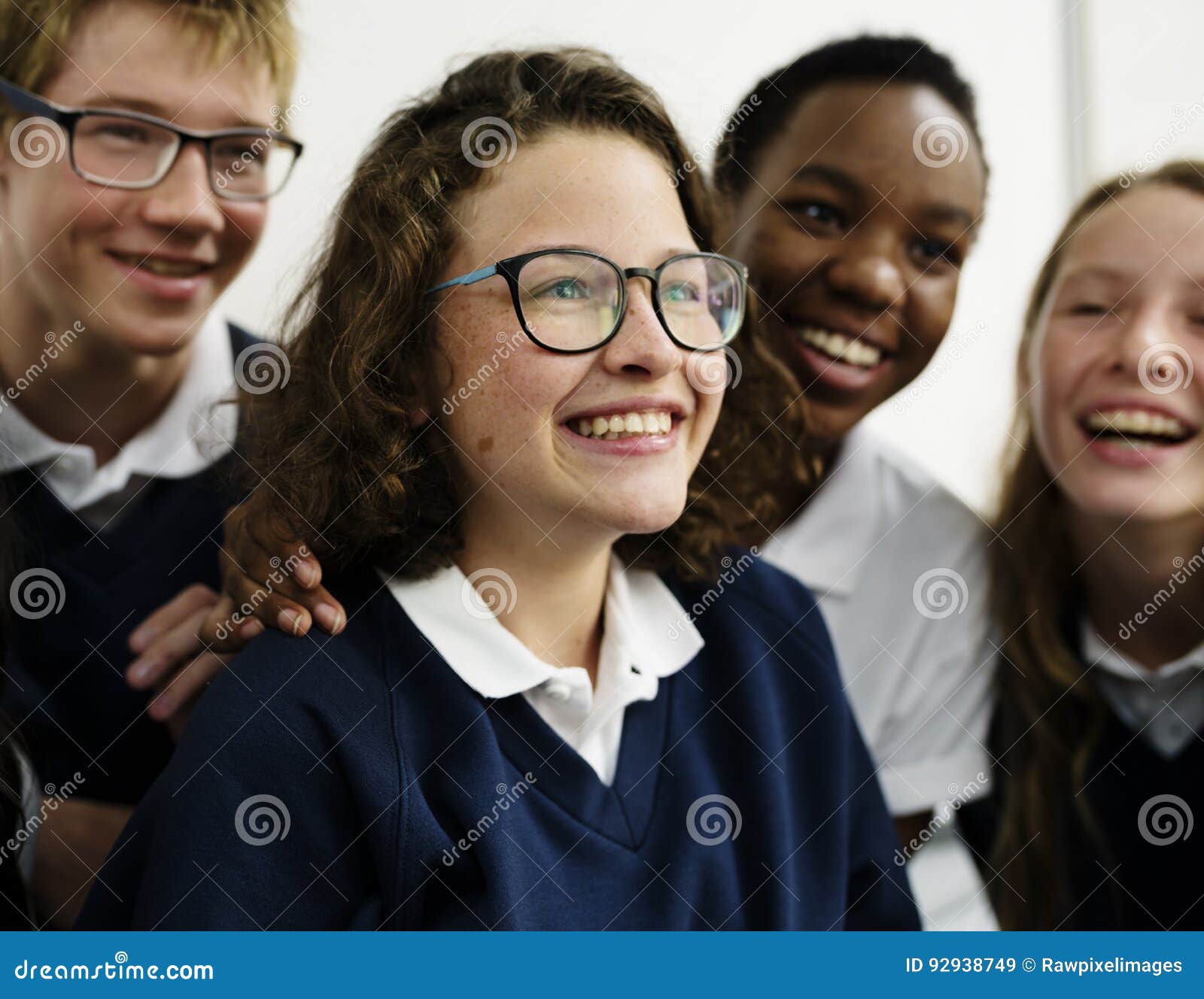 Group of Students Friends Together Smiling Happiness Stock Image ...