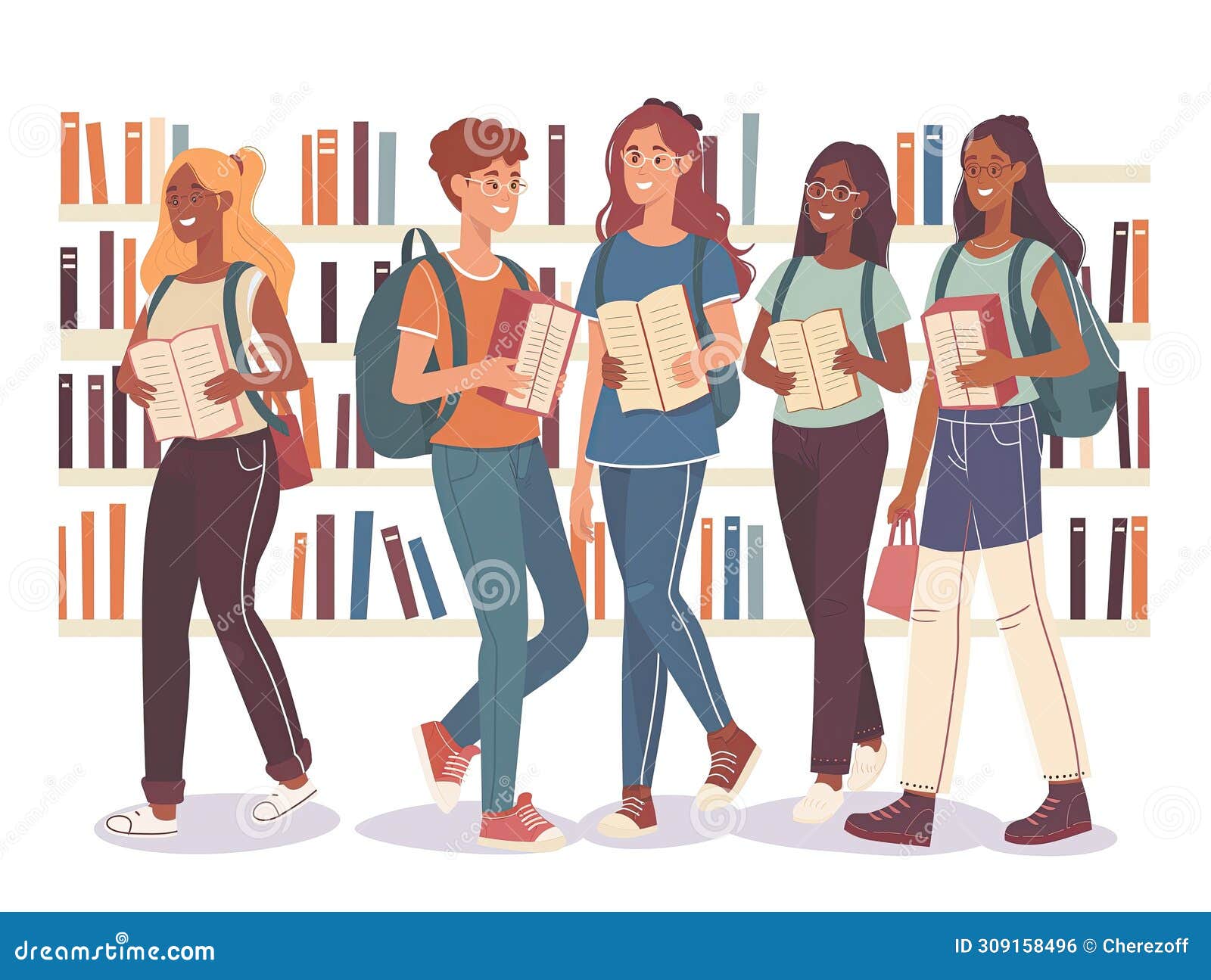 A Group of Students Goes To the Classroom Stock Photo - Image of child ...