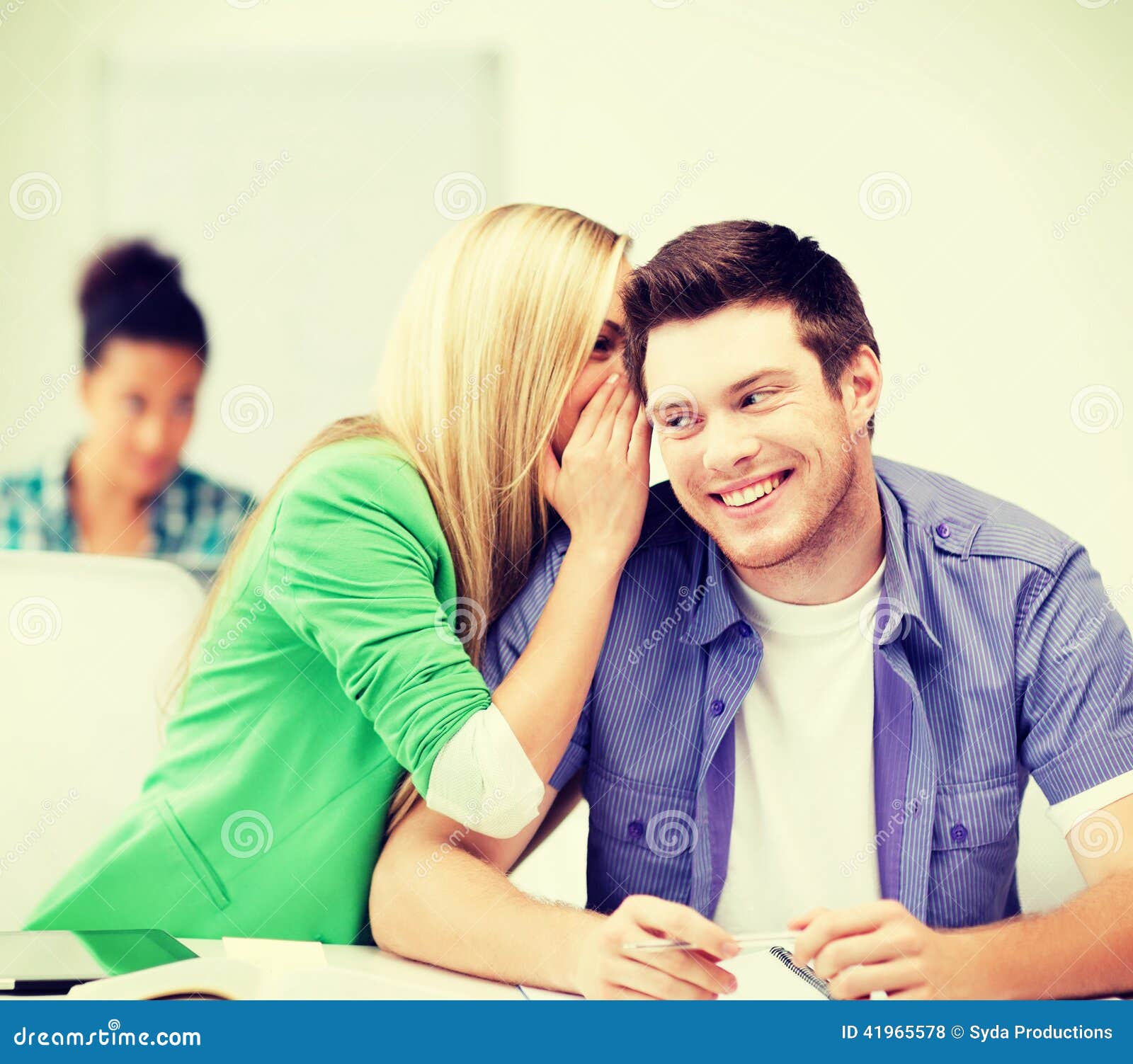 Group of Students Gossiping at School Stock Photo - Image of class ...