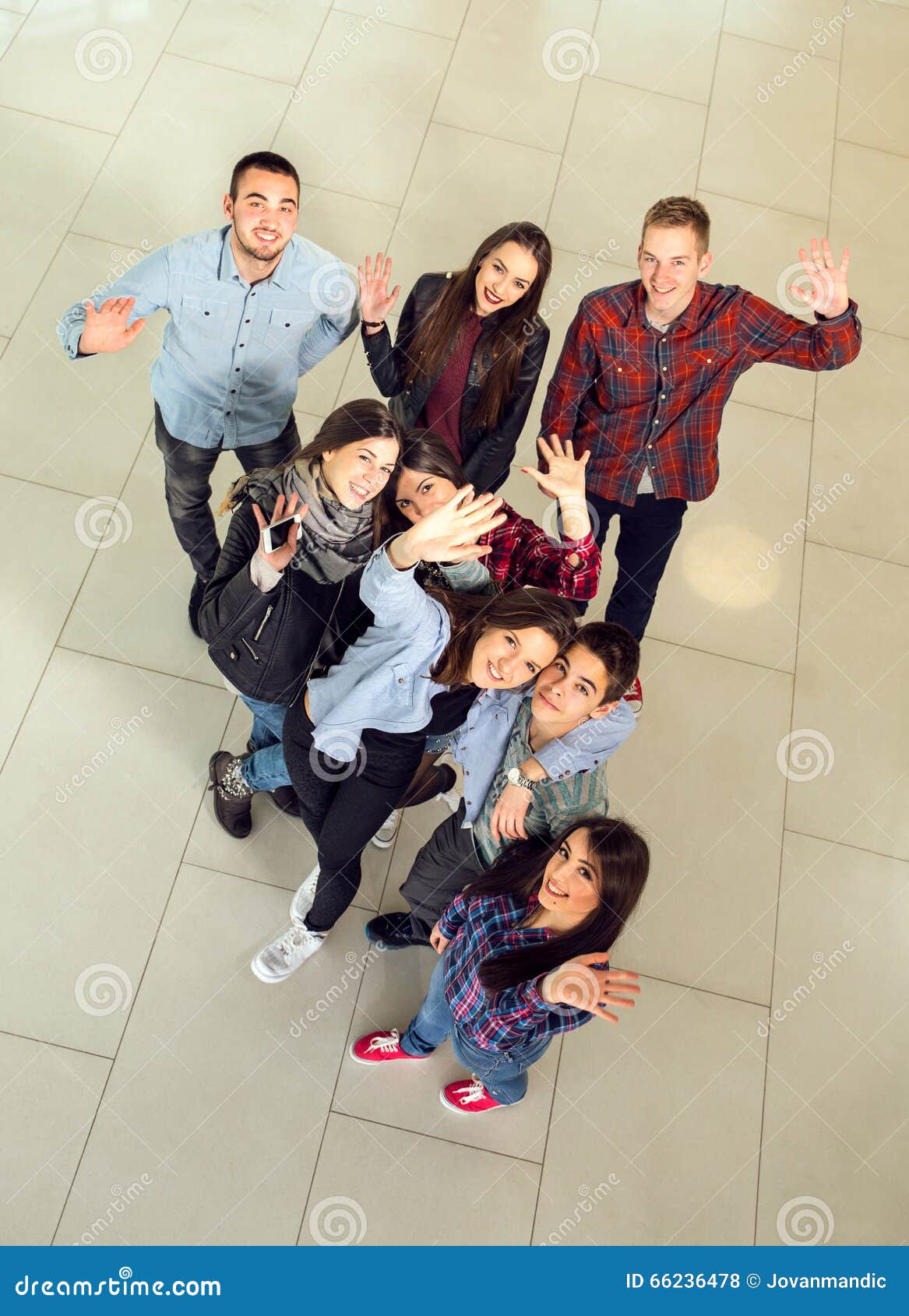 Group of Students in the Hall of the University, View from Above Stock ... Group of Students in the Hall of the University, View from Above Stock ...