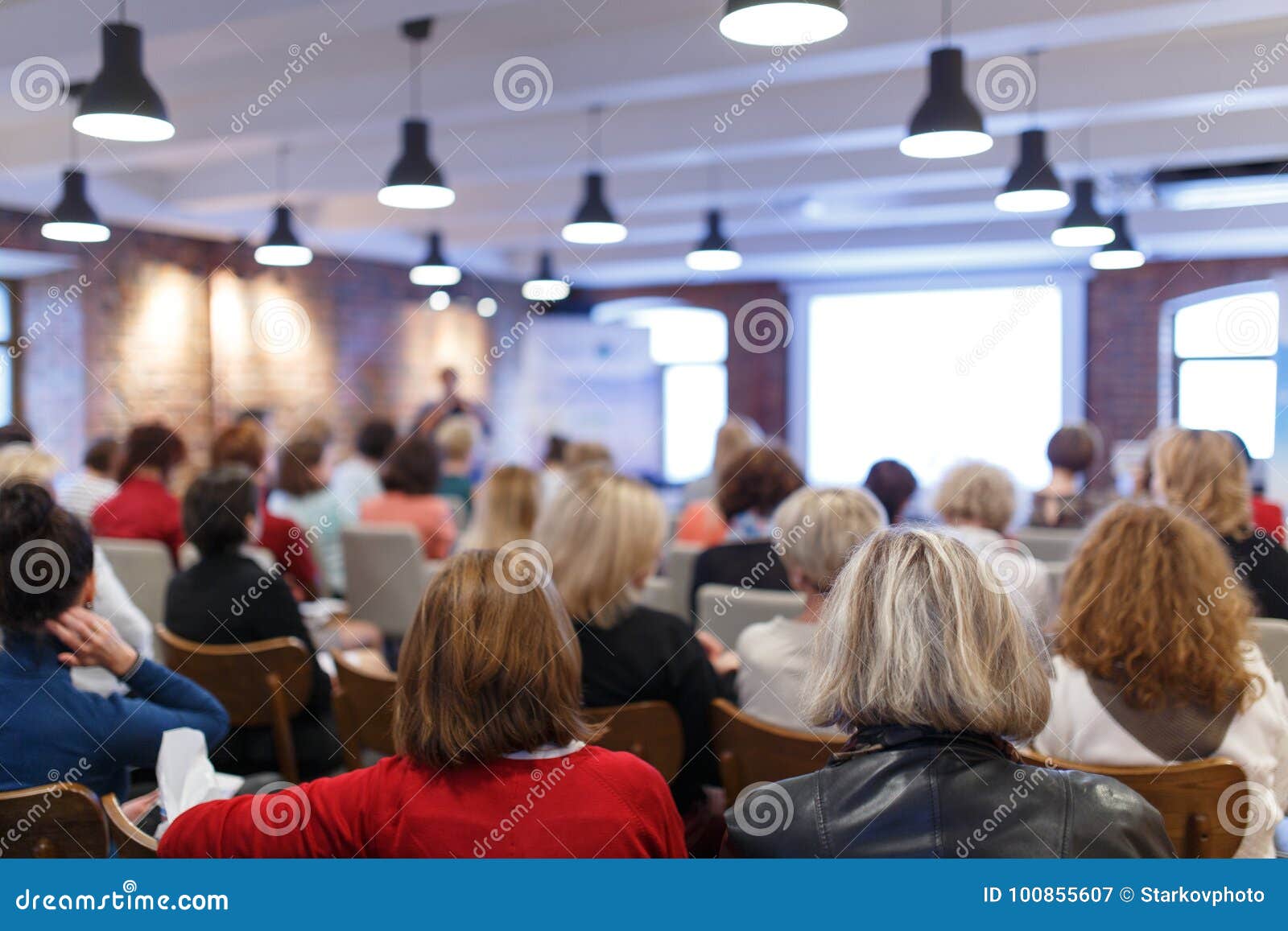 Group of Students and Journalists in the Audience Listens To the ...