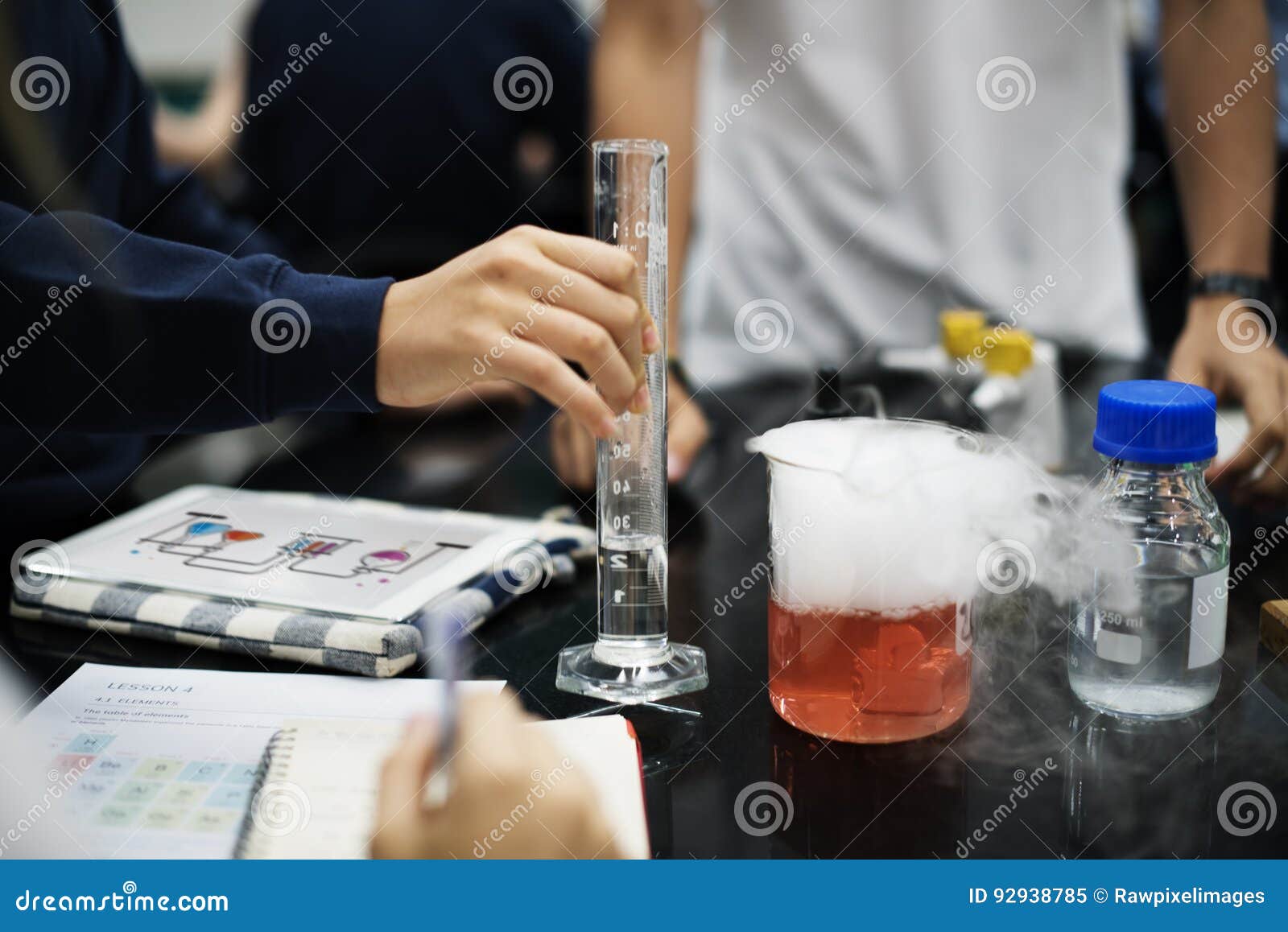 Group of Students Laboratory Lab in Science Classroom Stock Image ...