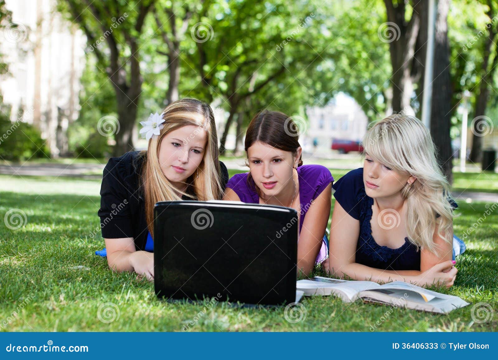 Group of Students with Laptop Stock Image - Image of beautiful, college ...