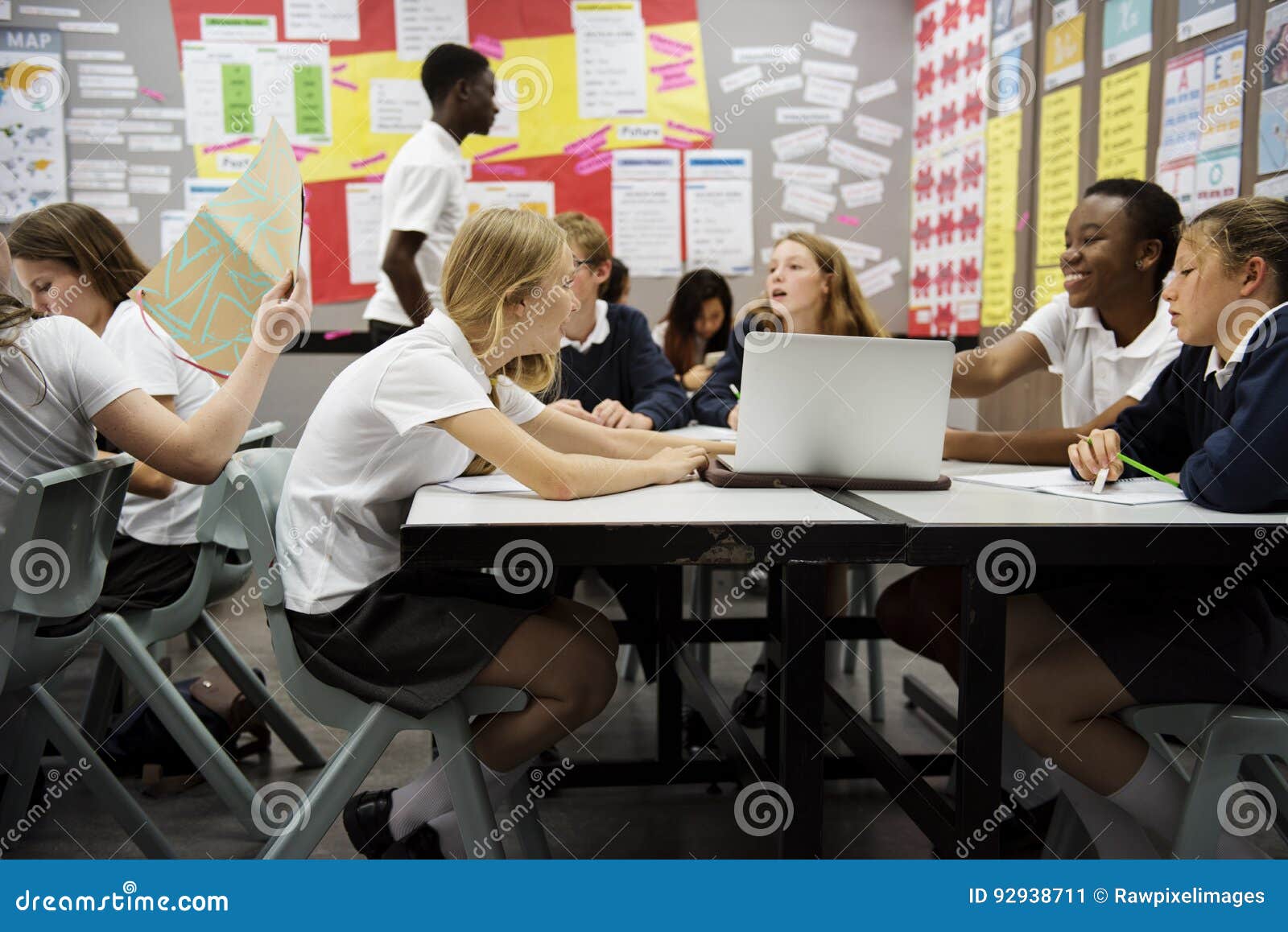 Group of Students Learning in Classroom Stock Image - Image of group ...