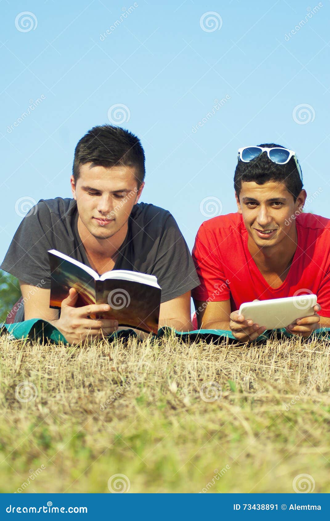Group of Students Learning Outdoor Stock Image - Image of friends ...