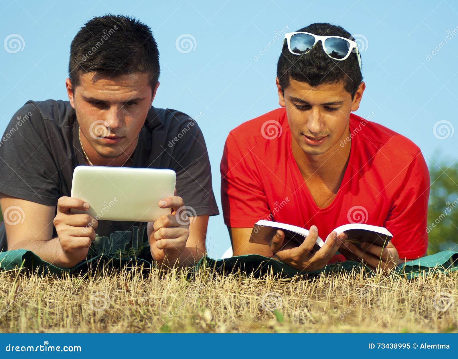 Group of Students Learning Outdoor Stock Image - Image of chilling ...