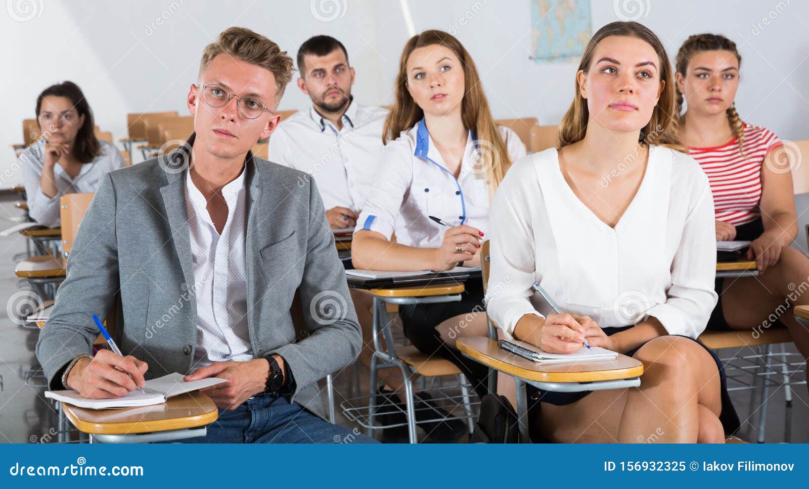 Group of Students on Lecture Stock Image - Image of exam, adult: 156932325