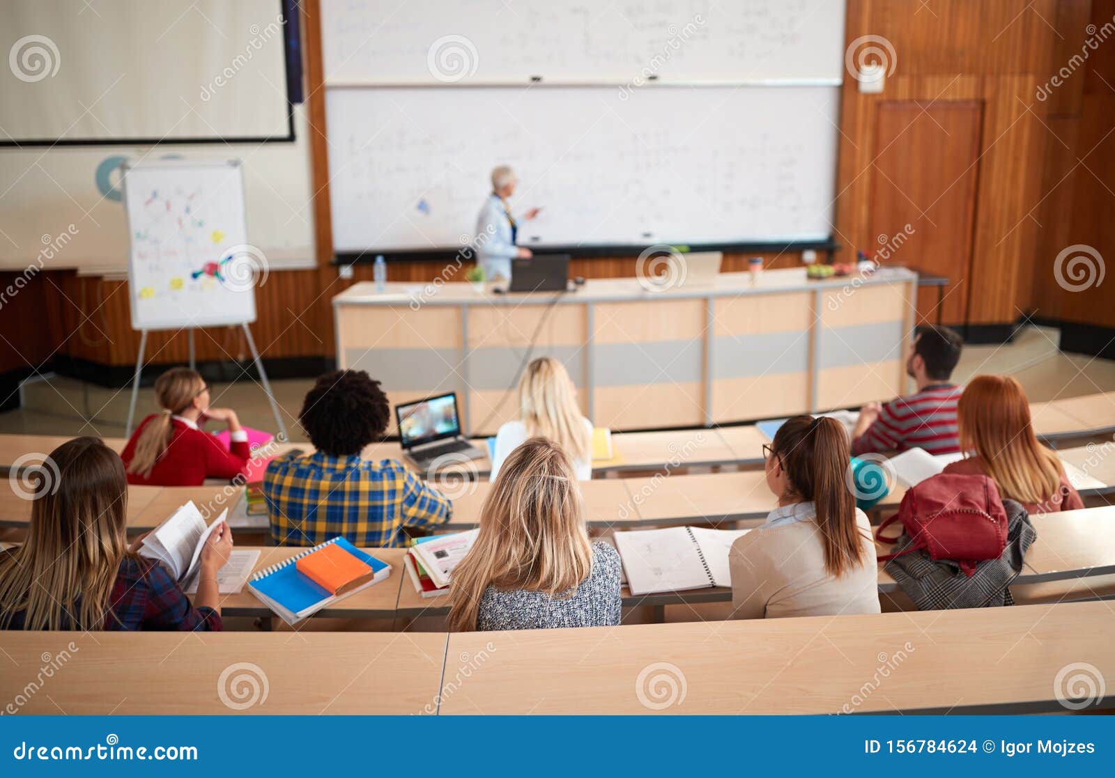 Group of Students Listening a Lecturer Stock Photo - Image of group ...