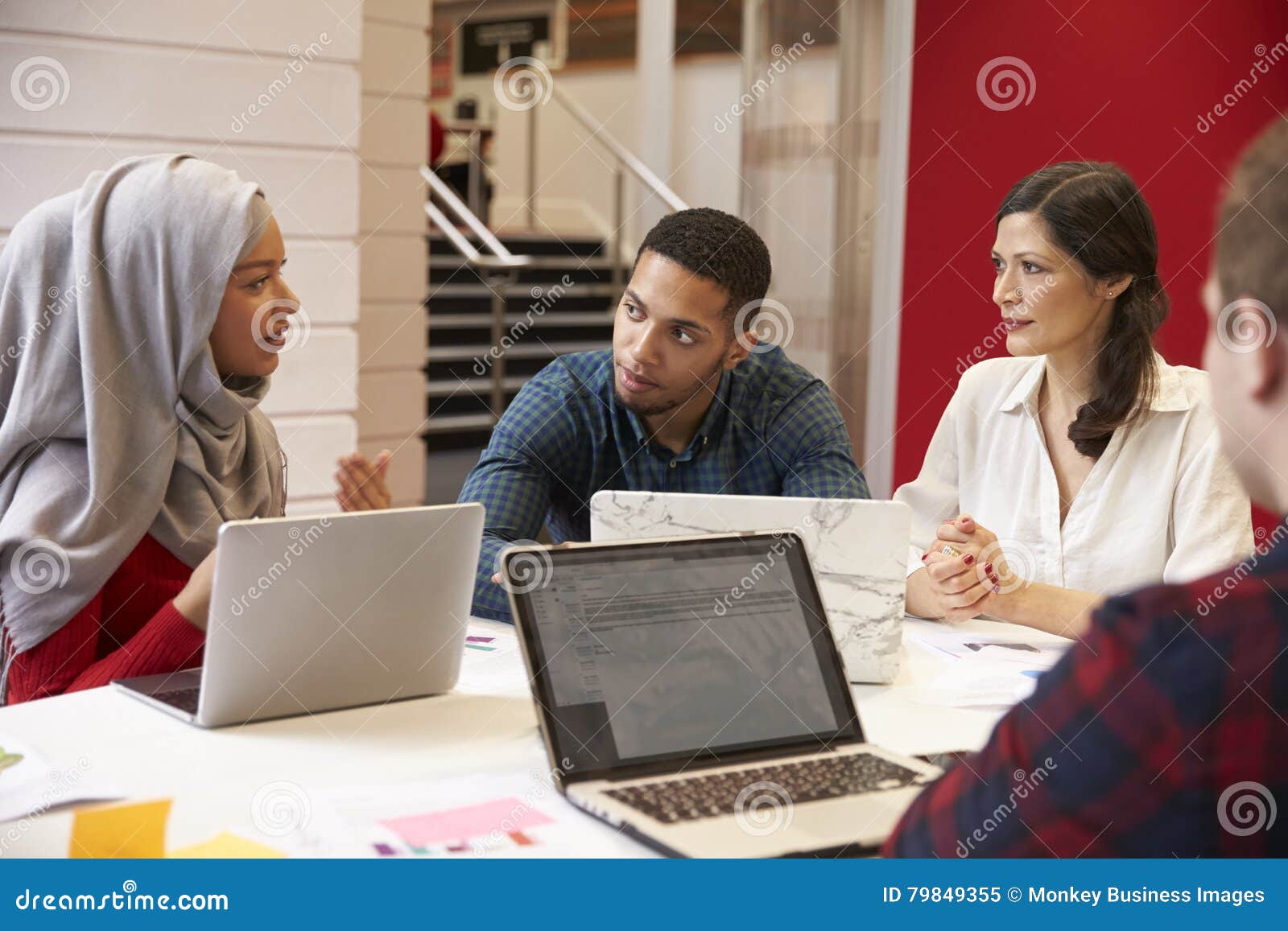 Group of Students Meeting for Tutorial with Teacher Stock Image - Image ...