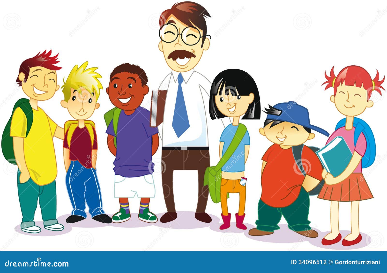 Group of students stock vector. Illustration of casual - 34096512
