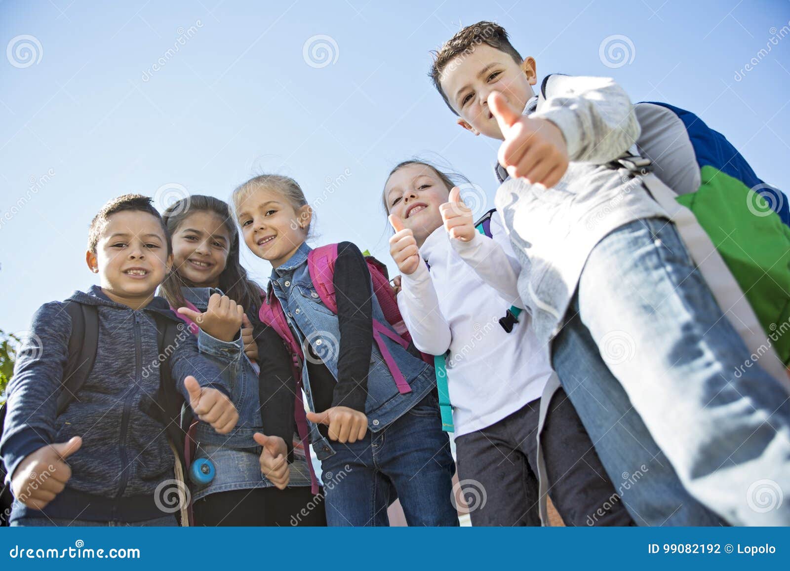 Students Outside School Standing Together Stock Photo - Image of ...
