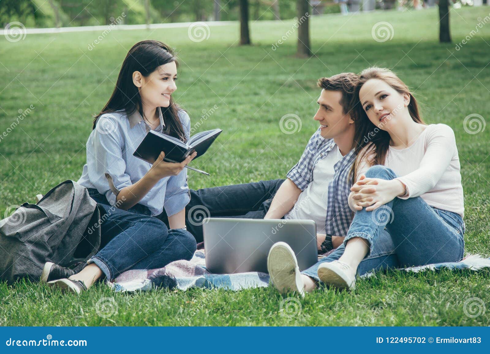 Group of Students at the Park Stock Photo - Image of beautiful, green ...