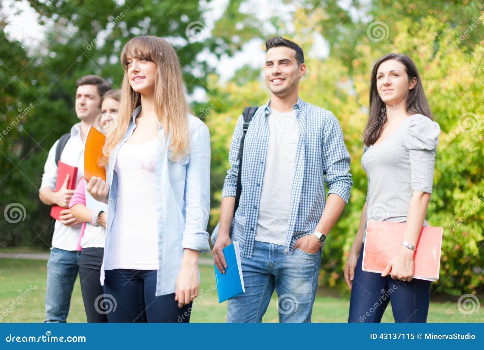 Group of Students at the Park Stock Image - Image of class, education ...