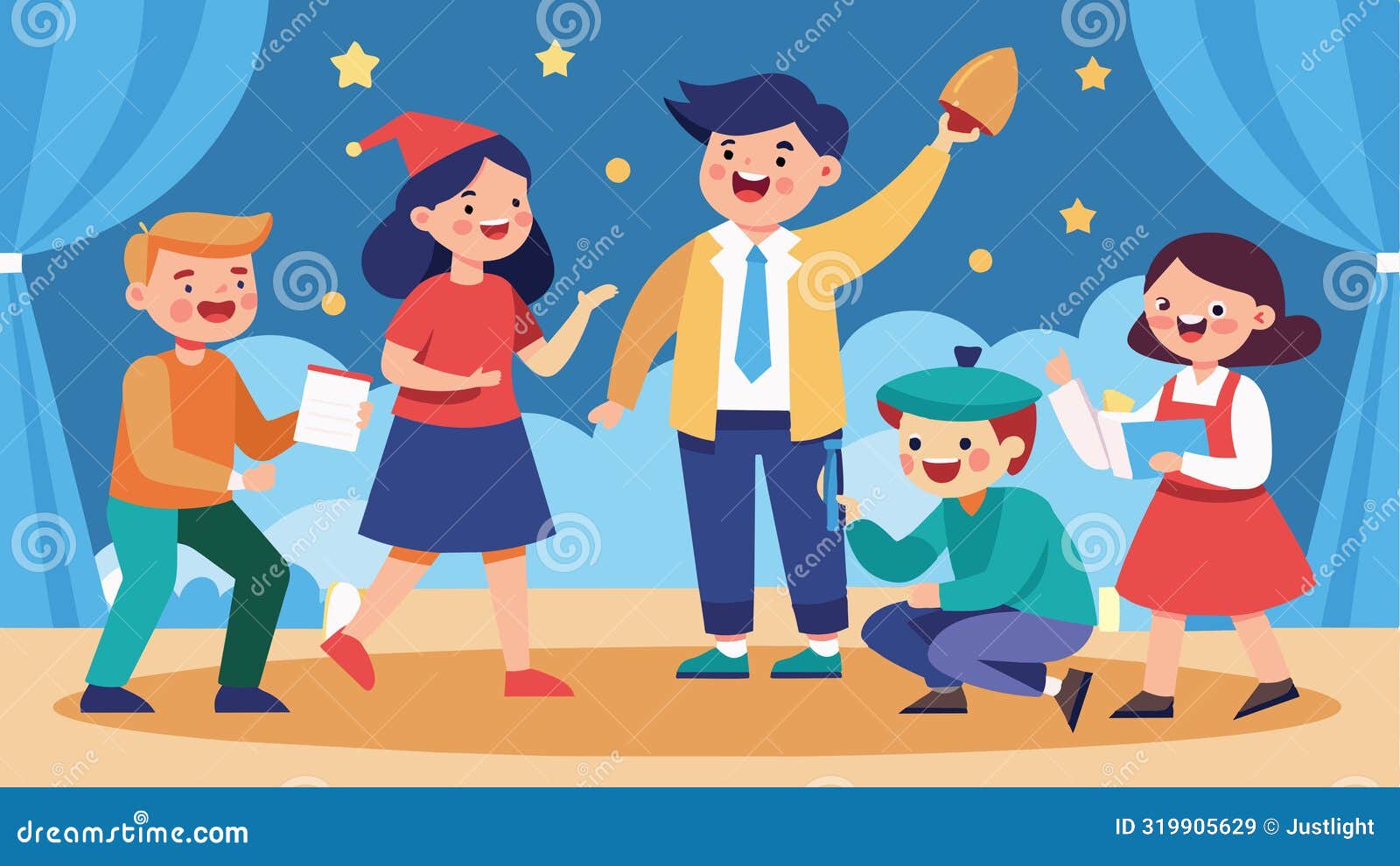 A Group of Students Perform a Creative and Entertaining Play Showcasing ...