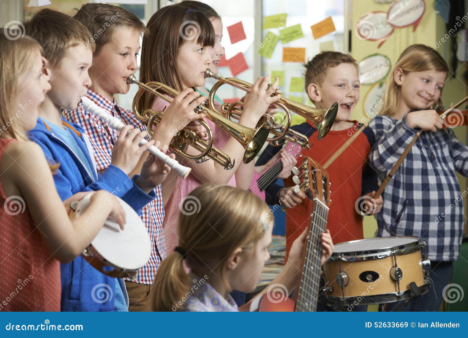Group of Students Playing in School Orchestra Together Stock Image ...