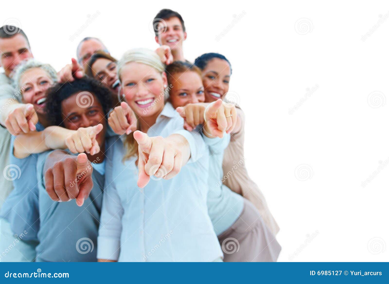 Group of Students Pointing To You Stock Image - Image of friendship ...