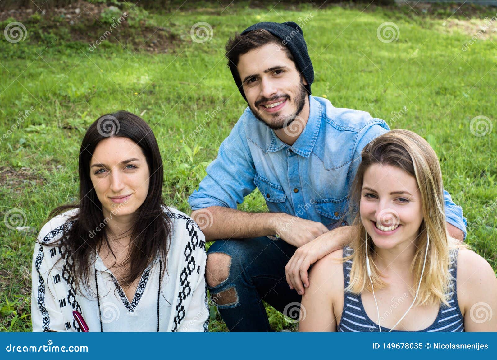 Group of Group of Students Relaxing in School Campus Stock Image ...