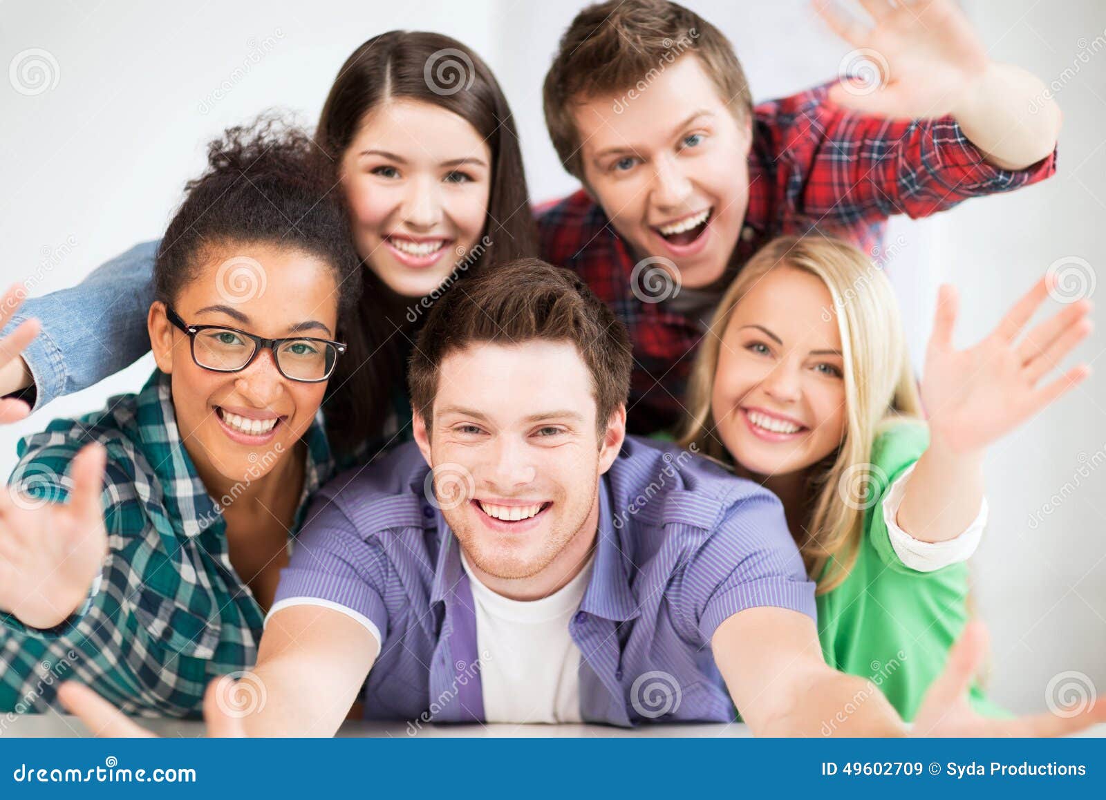 Group of Students at School Stock Image - Image of school, american ...