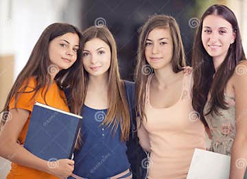 Group of students stock image. Image of academic, girls - 34018947