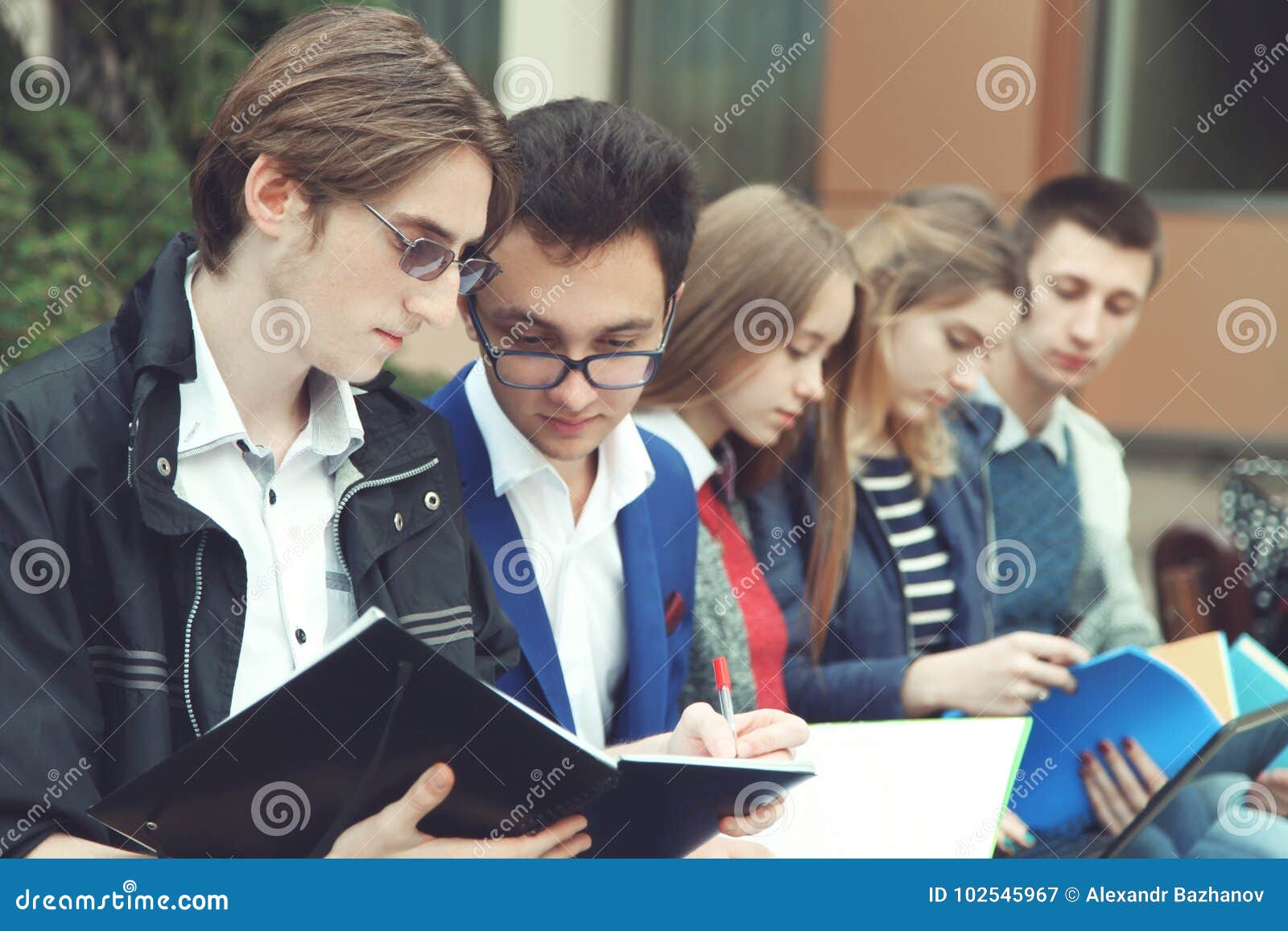 Student Prepare for Classes Stock Image - Image of command, people ...
