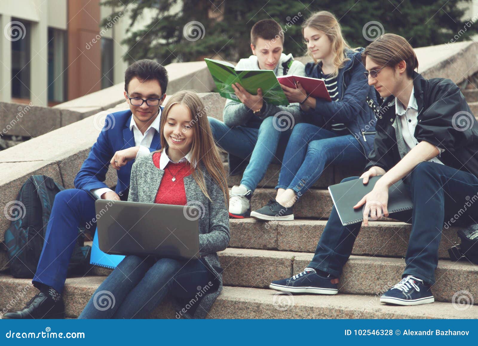 Students Prepare for Classes Stock Photo - Image of laptop, prepare ...