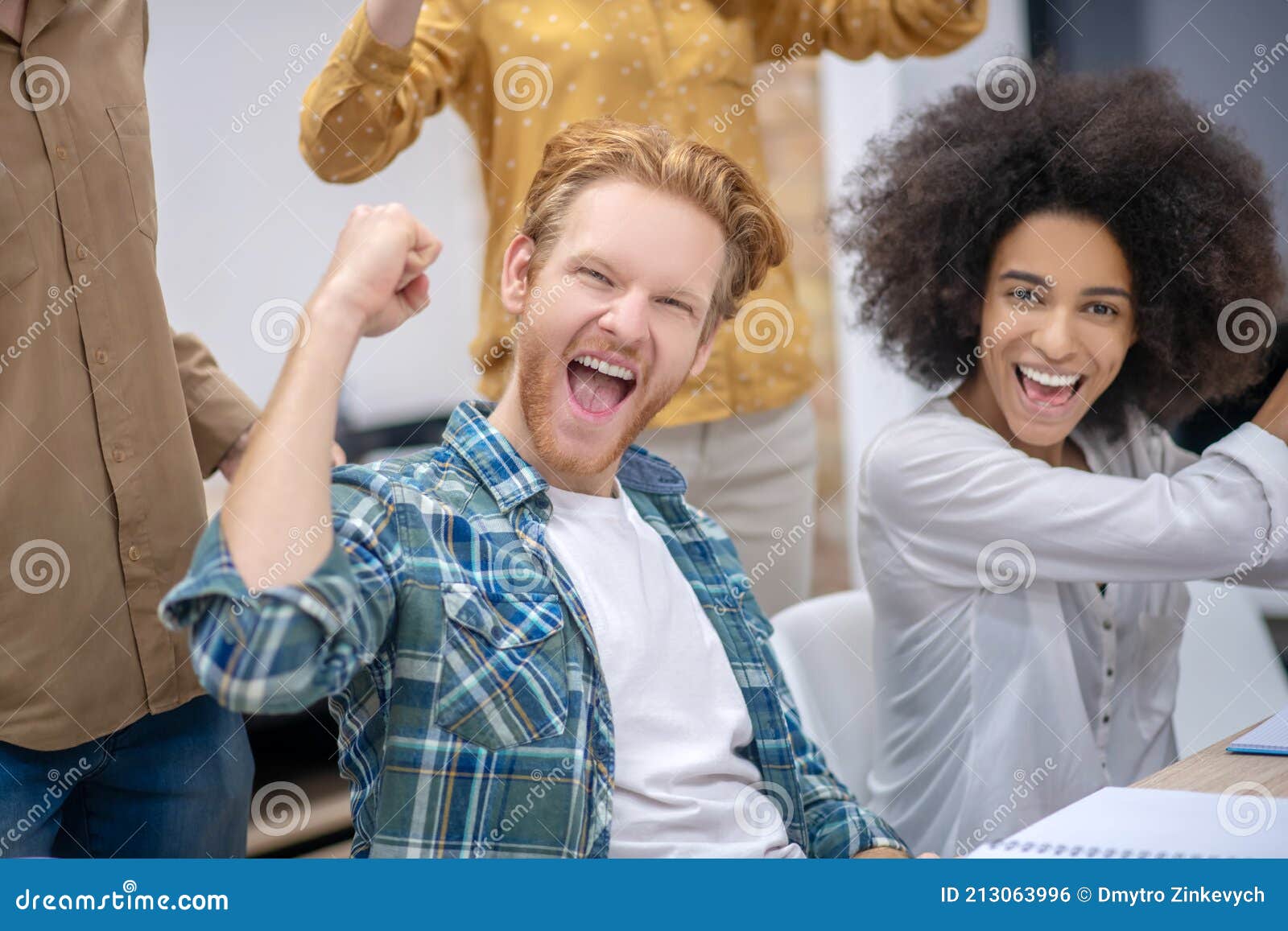 Group of Students Sitting in the Classroom and Looking Happy Stock ...