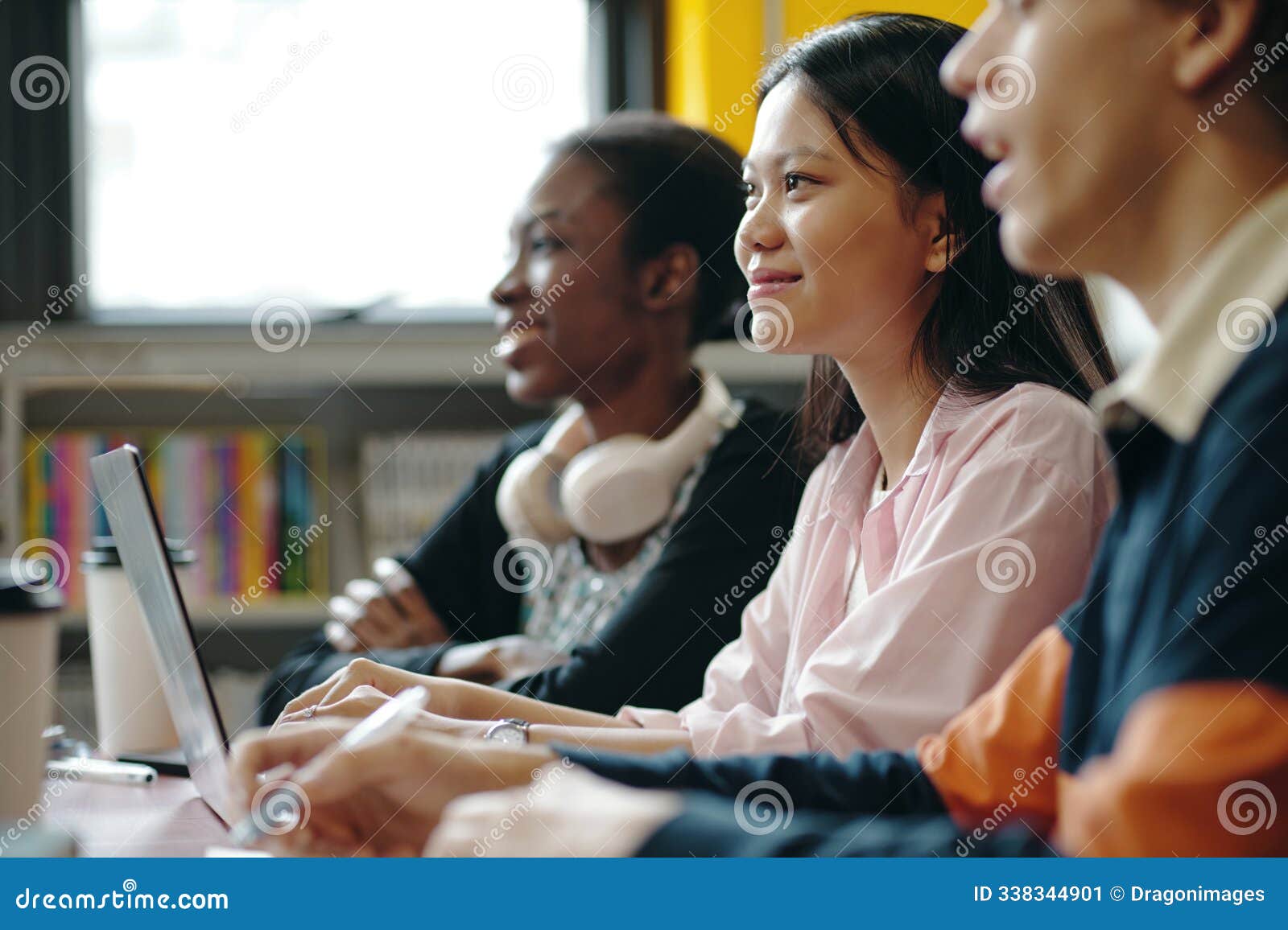 Group of Students Studying at School Stock Image - Image of knowledge ...