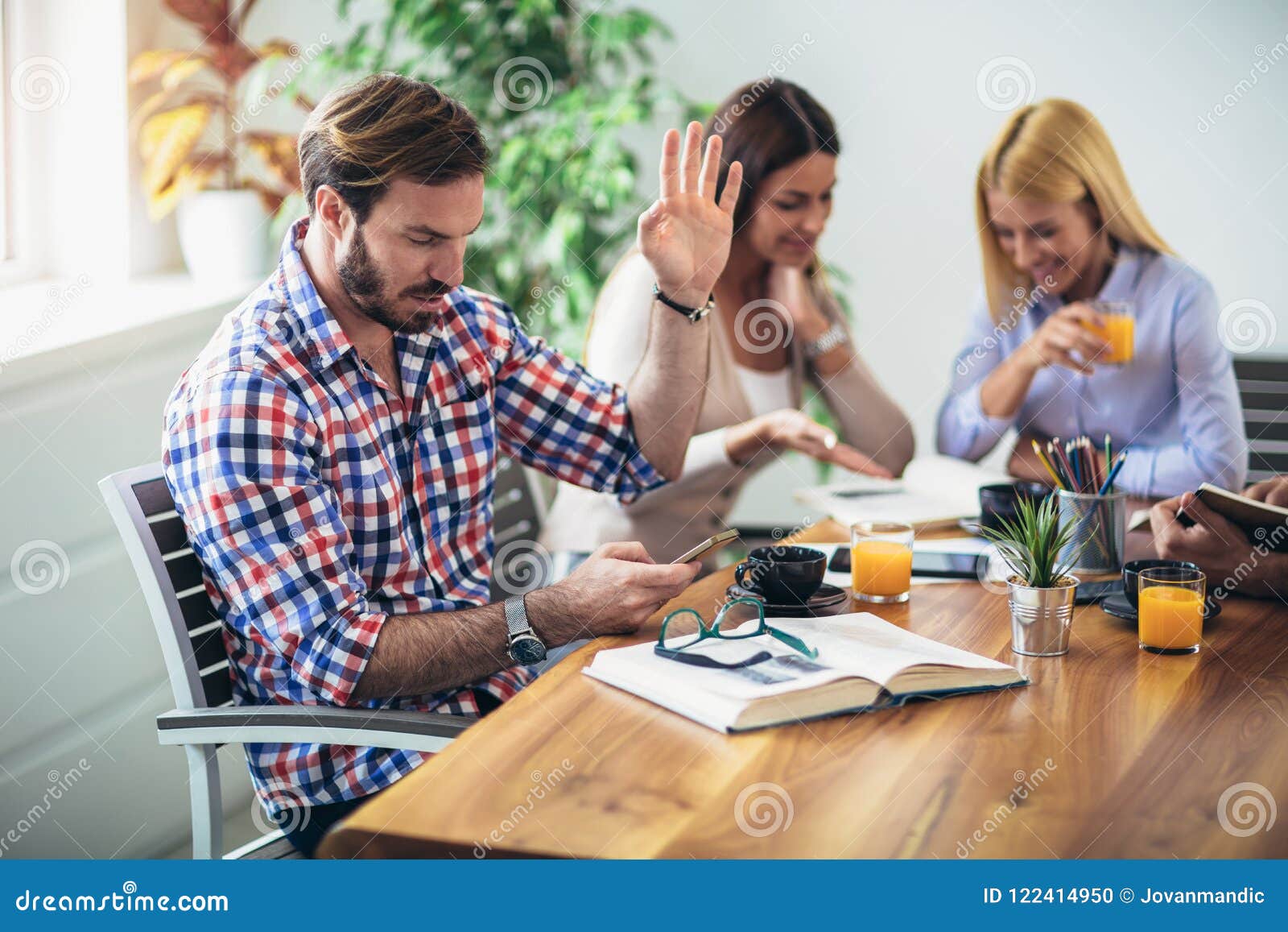 Group of Students Study at Home. Stock Photo - Image of people, exam ...