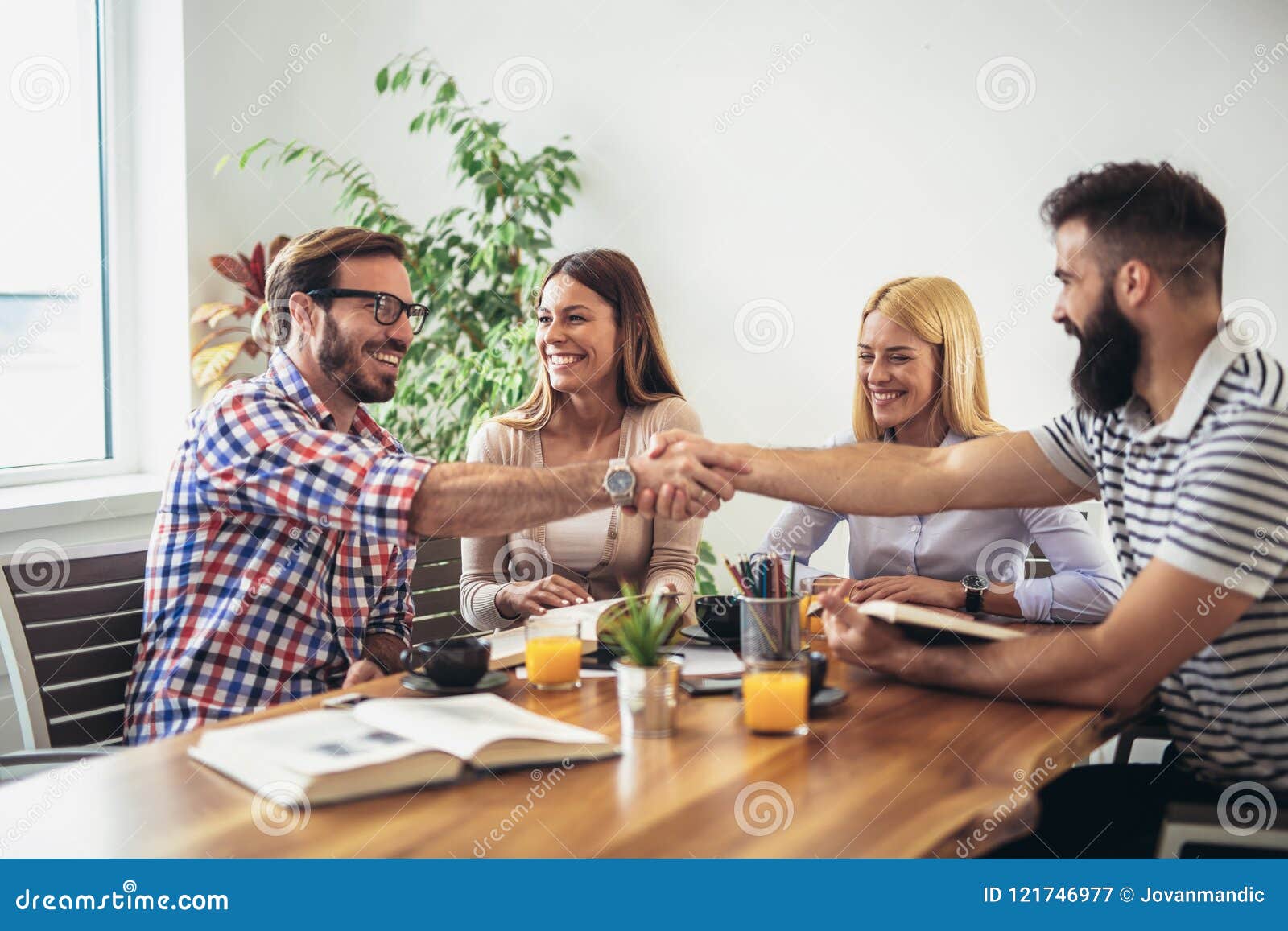 Group of Students Study at Home. Stock Image - Image of international ...