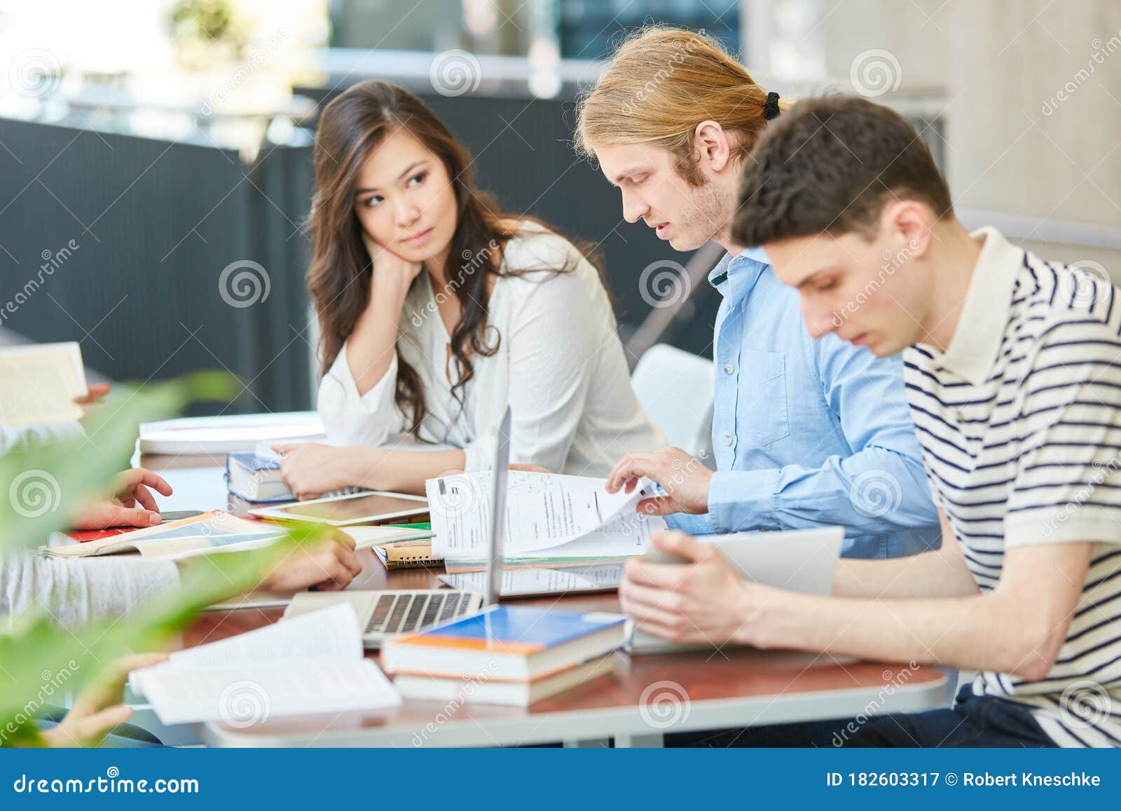 Group of Students Study Together for Exam Stock Image - Image of pupil ...