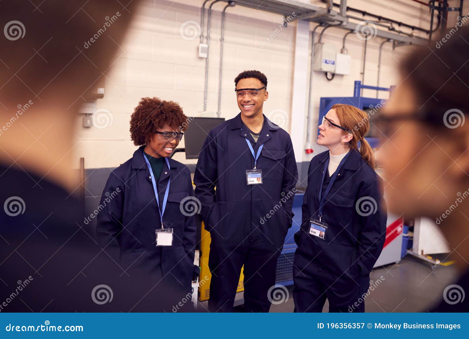 Group of Students Studying for Auto Mechanic Apprenticeship at College ...
