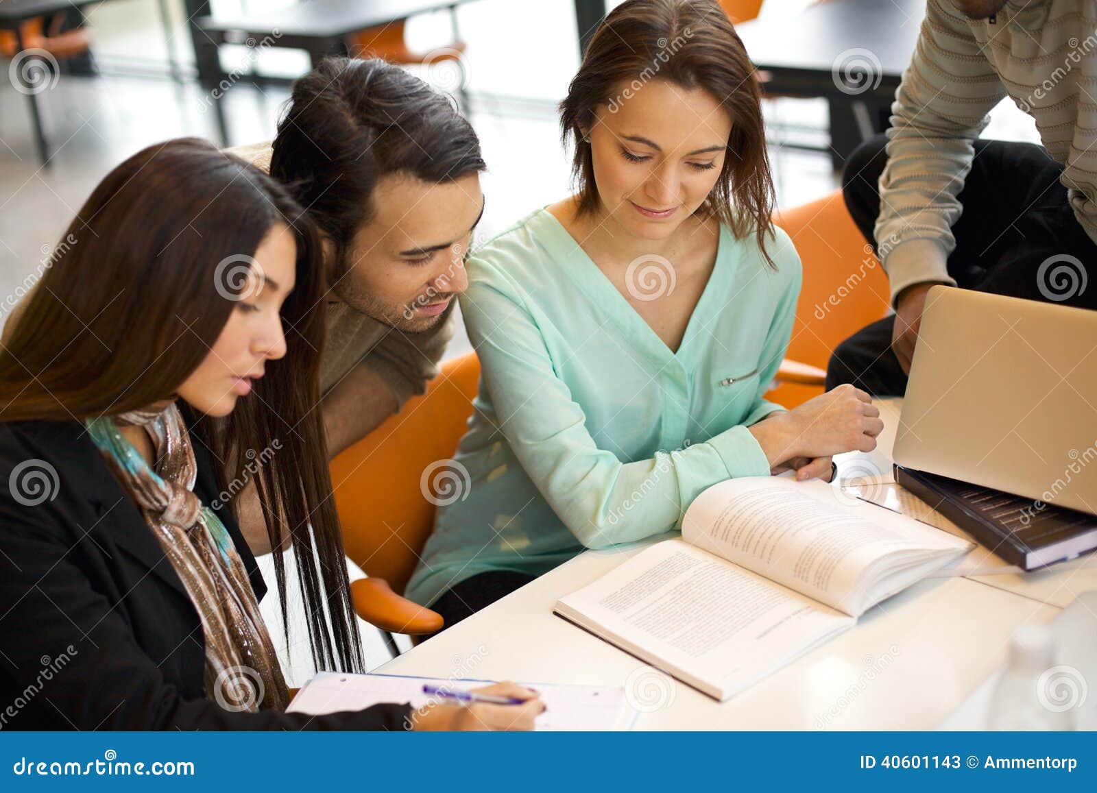 Group of Students Studying in a Library Stock Image - Image of looking ...
