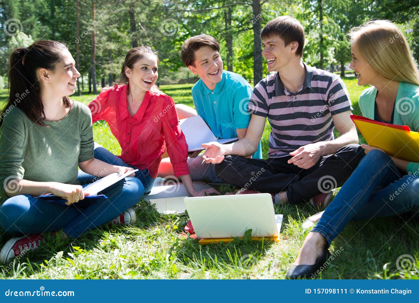 Group of Students Studying Together Stock Image - Image of education ...