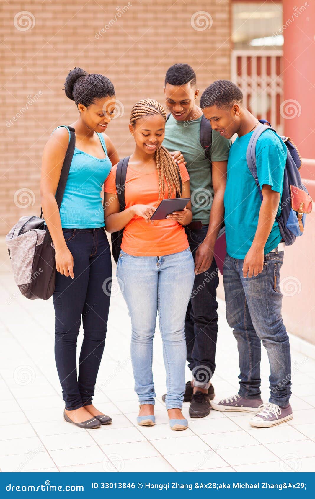 Group students tablet stock photo. Image of ethnicity - 33013846