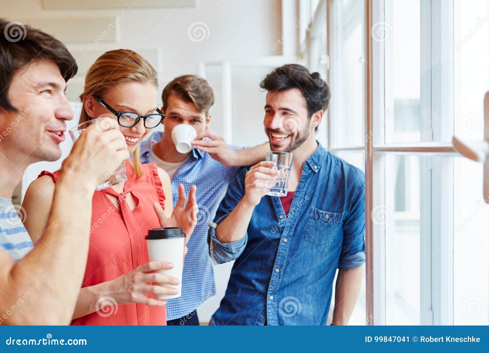 Group of Students Taking a Coffe Break Stock Image - Image of teamwork ...