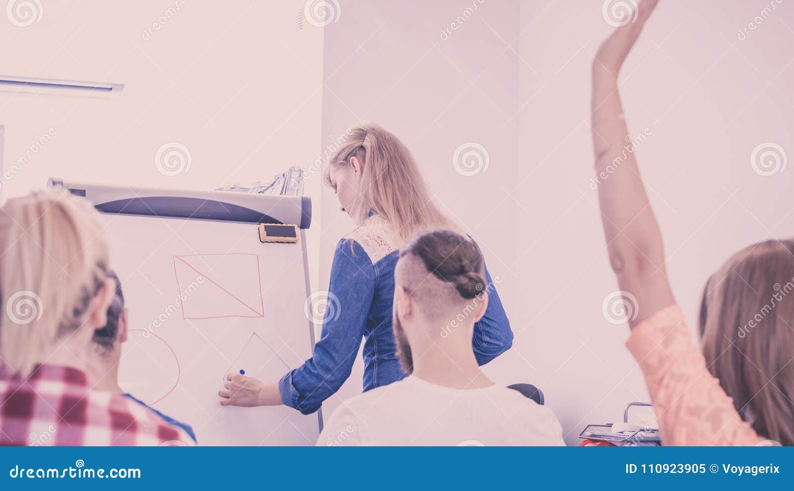 Teacher Teaching Mathematics To College Students Stock Image - Image of ...