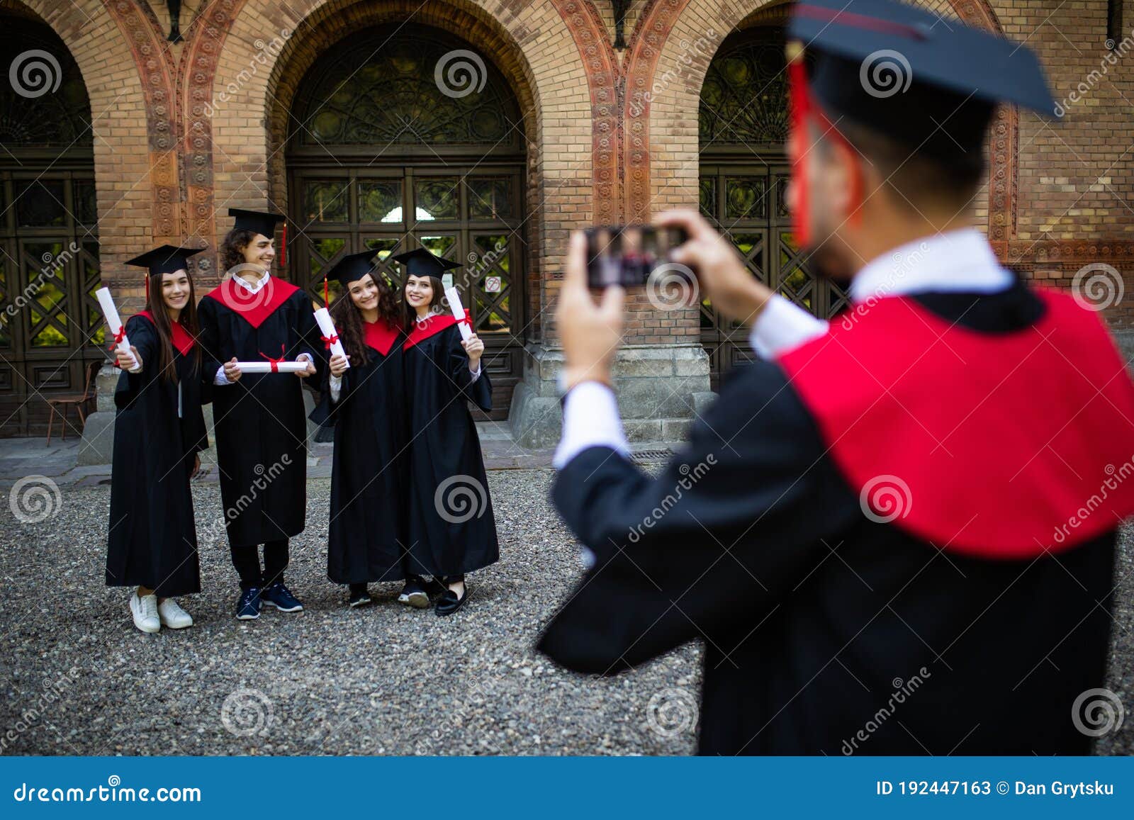 Group of Students Taking a Picture in Their Graduation at University ...