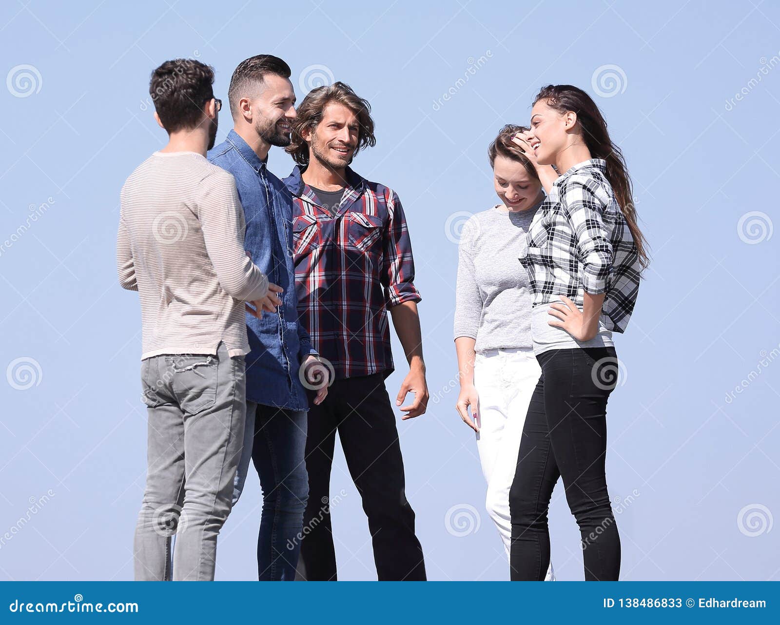 Group of Students Talking while Standing Outdoors Stock Image - Image ...