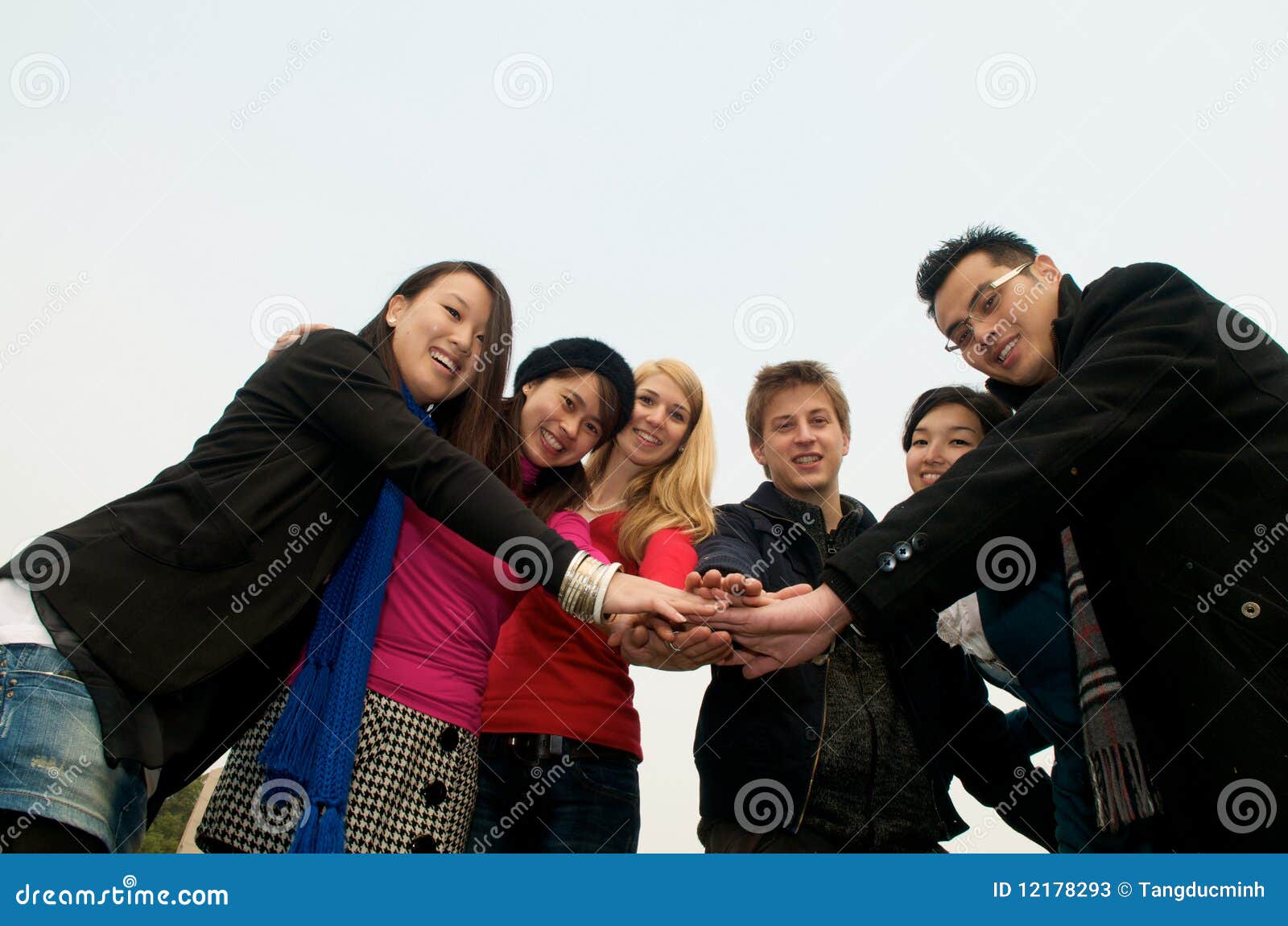 Group of Students Team Spirit Stock Image - Image of circle ...