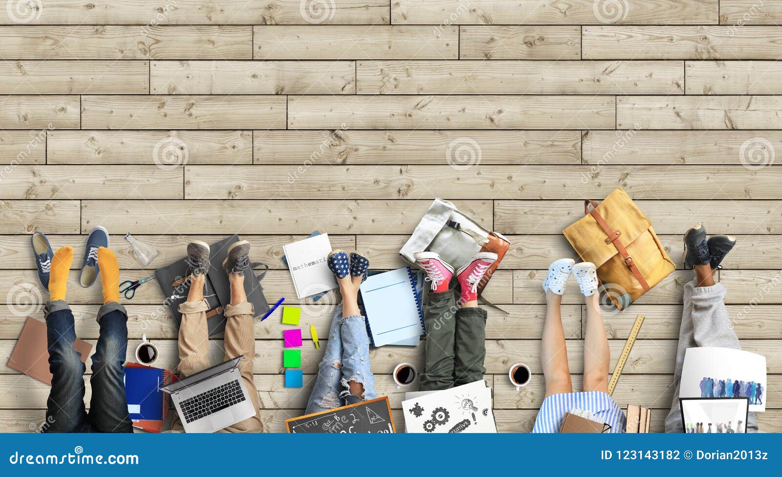 Group of Students for a Team Task Stock Photo - Image of study, teacher ...
