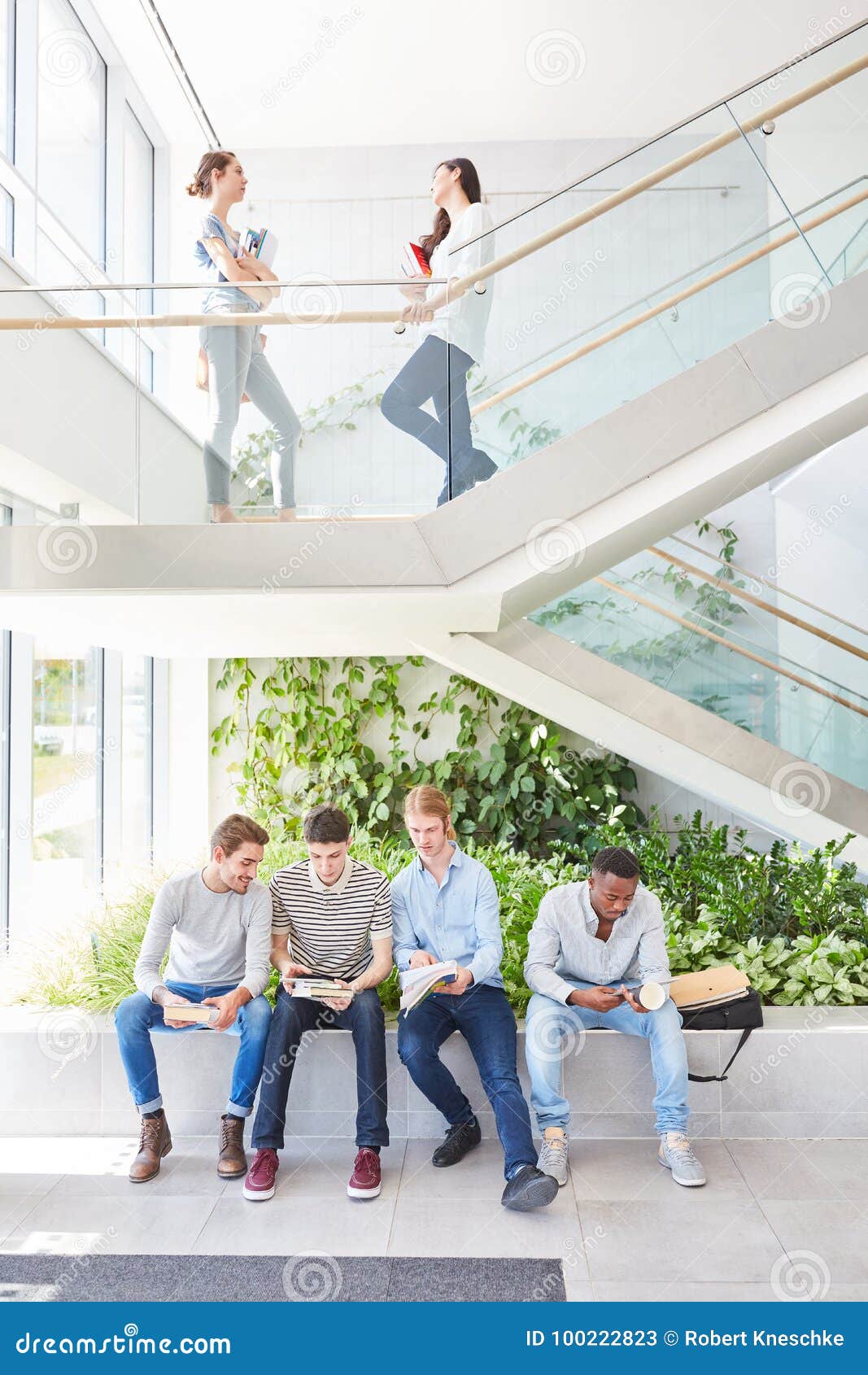 Group of Students Together in a Break Stock Image - Image of knowledge ...