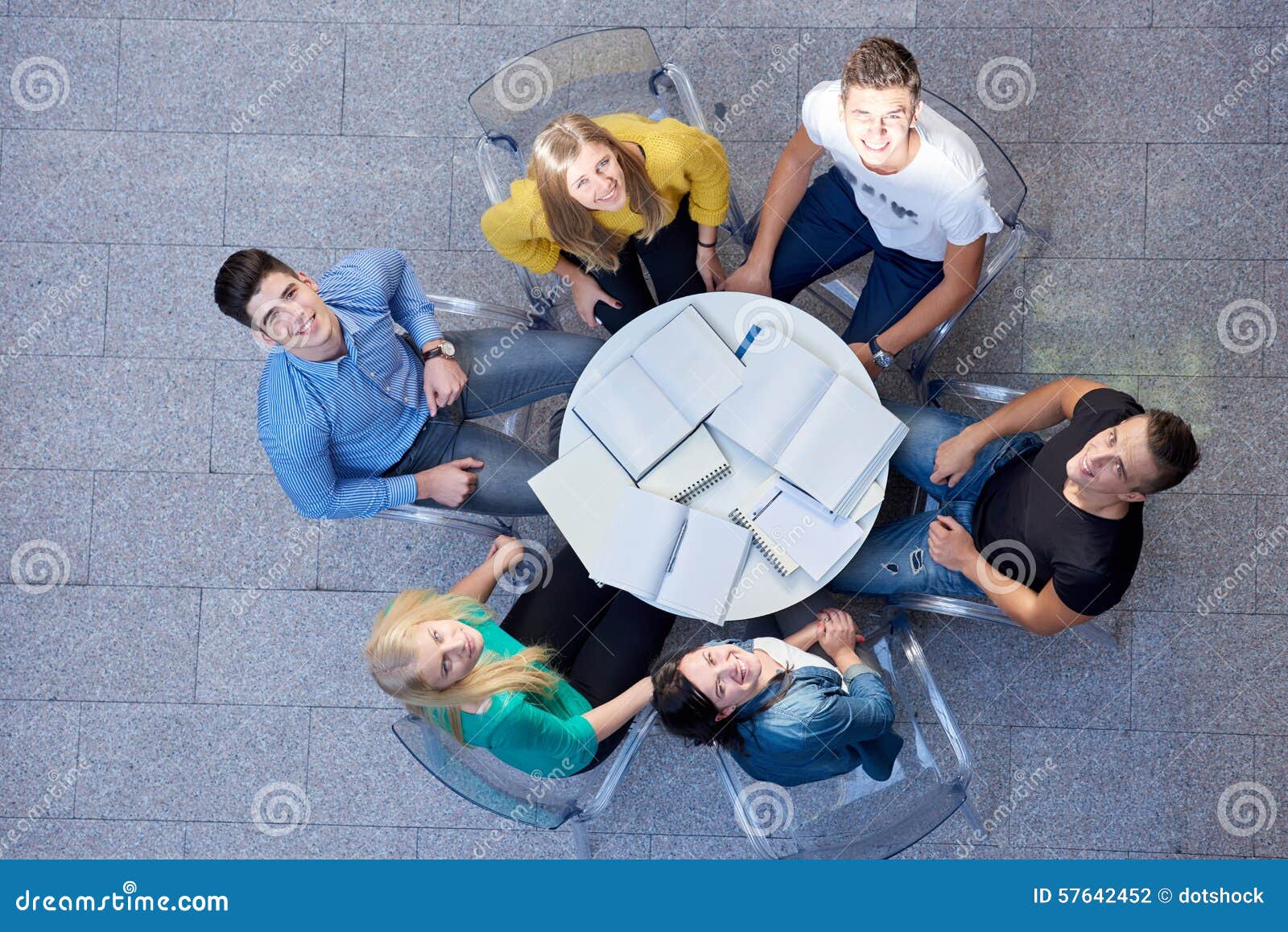 Group of students top view stock photo. Image of school - 57642452