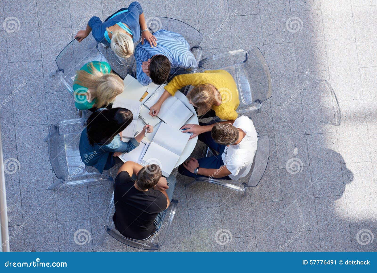 Group of students top view stock image. Image of class - 57776491