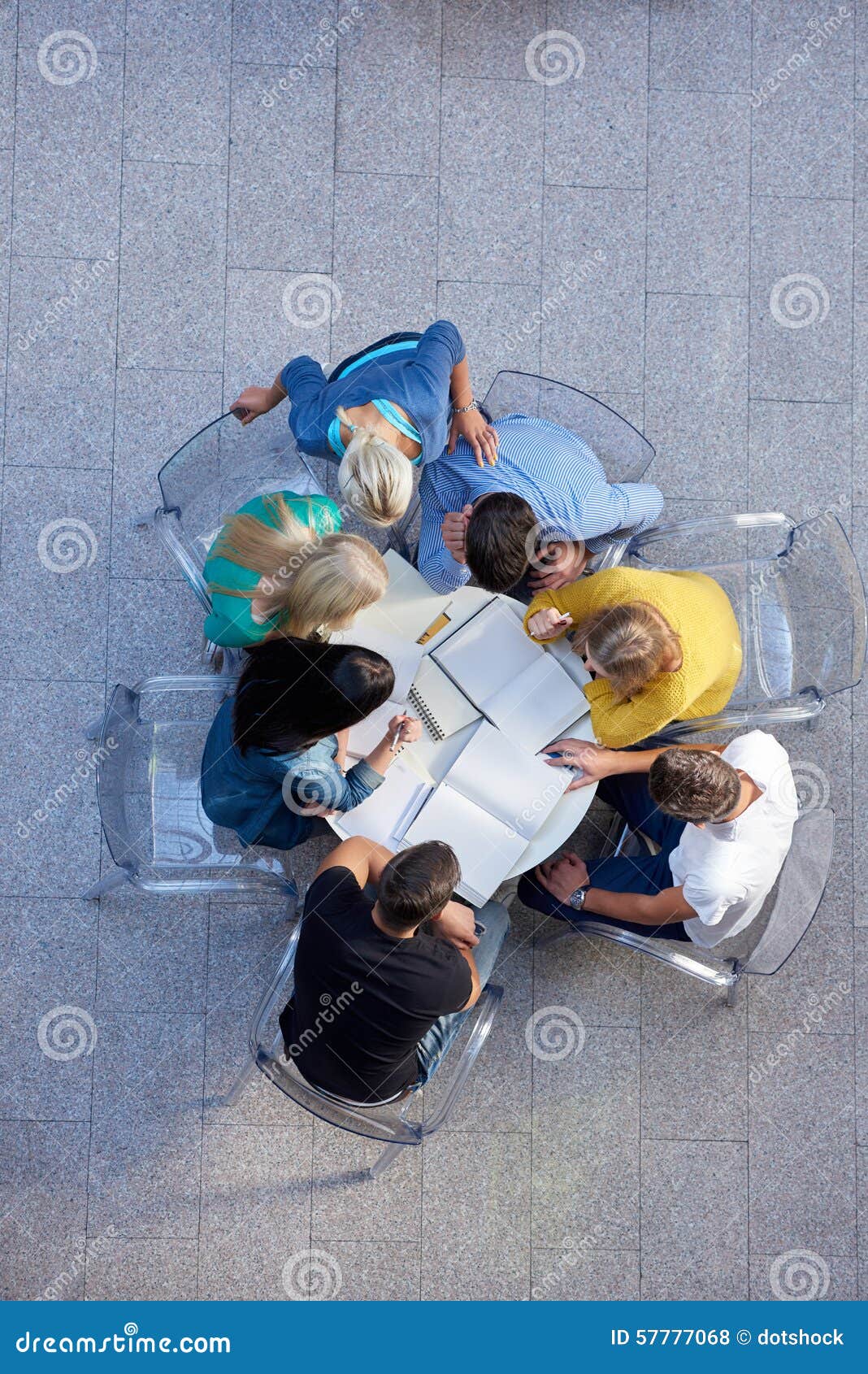 Group of students top view stock photo. Image of business - 57777068