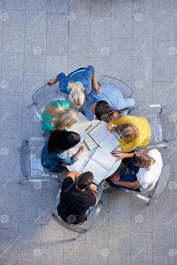 Group of students top view stock photo. Image of business - 57777068
