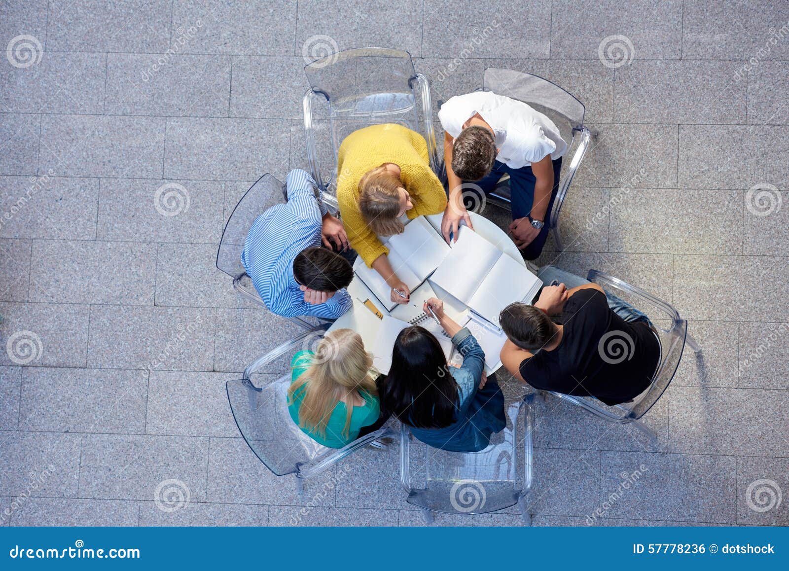 Group of students top view stock photo. Image of computer - 57778236